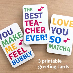 Teacher Appreciation Bubble Tea Gift Card Holder for Birthday, Thank ...