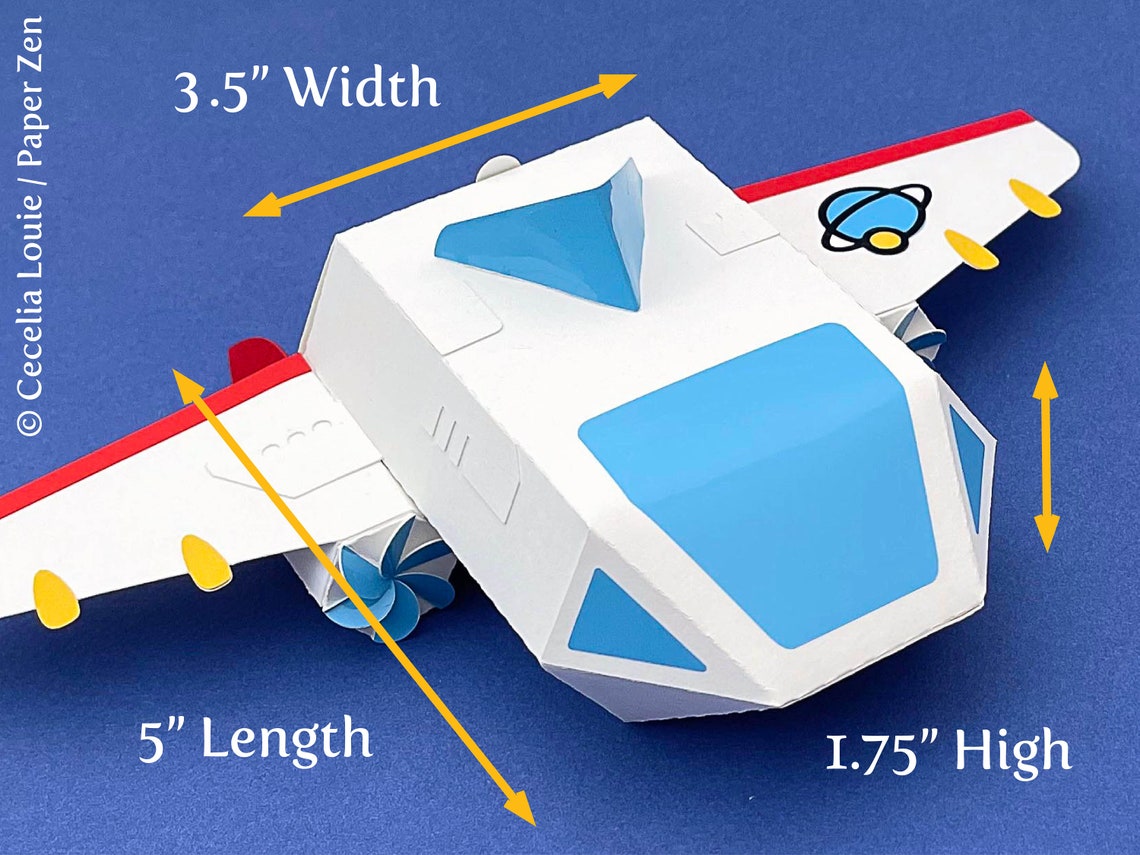 Space Ship Gift Box 3D SVG Party Favor Box Template - Etsy
