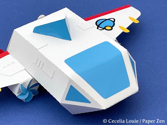 Space Ship Gift Box 3D SVG Party Favor Box Template - Etsy