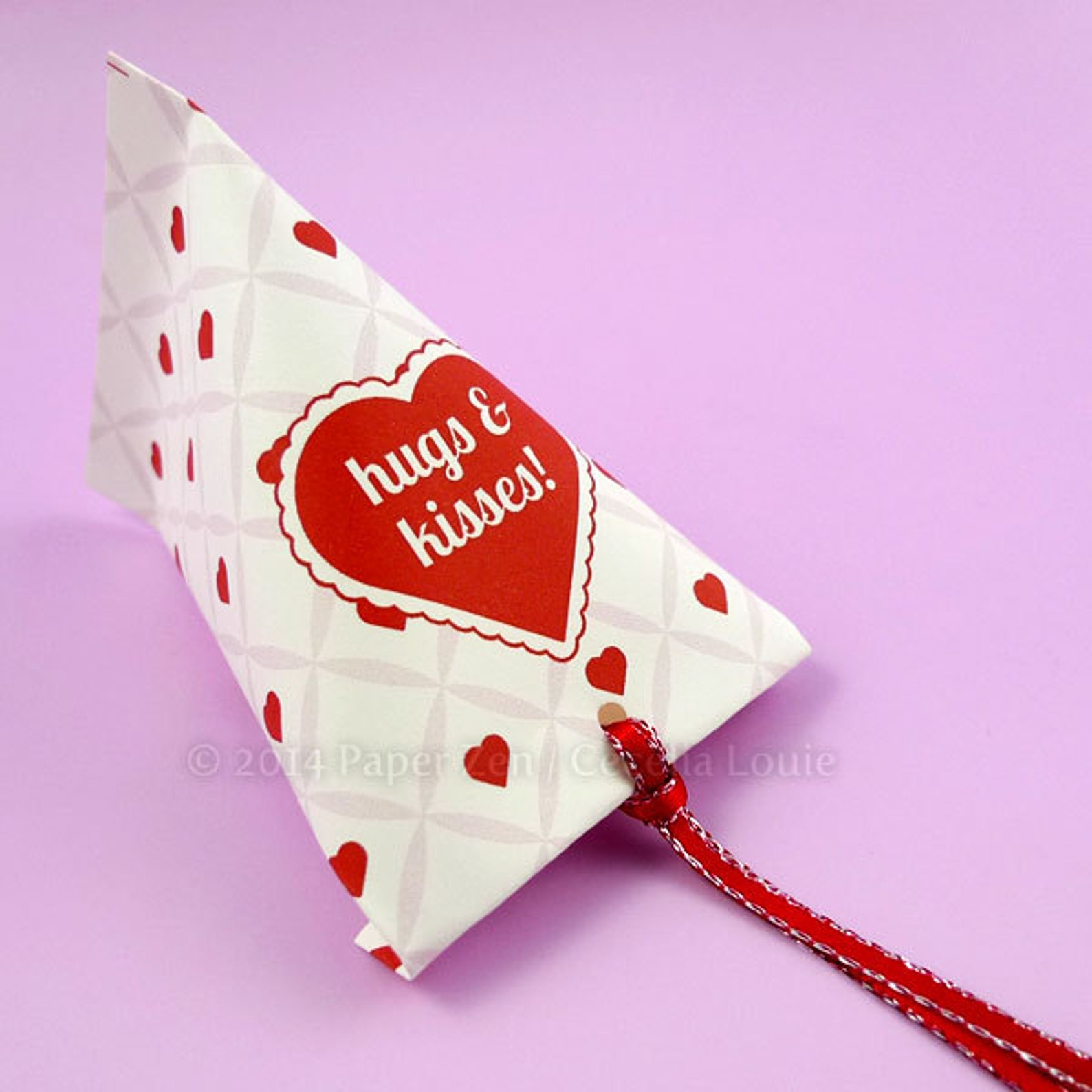 Valentine Box - Printable Party Gift Favor - 5 DIY PDF Patterns - Etsy