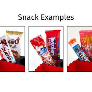 Movie Night Snack Box for Popcorn, Pop, Candy, Perfect for Birthday ...