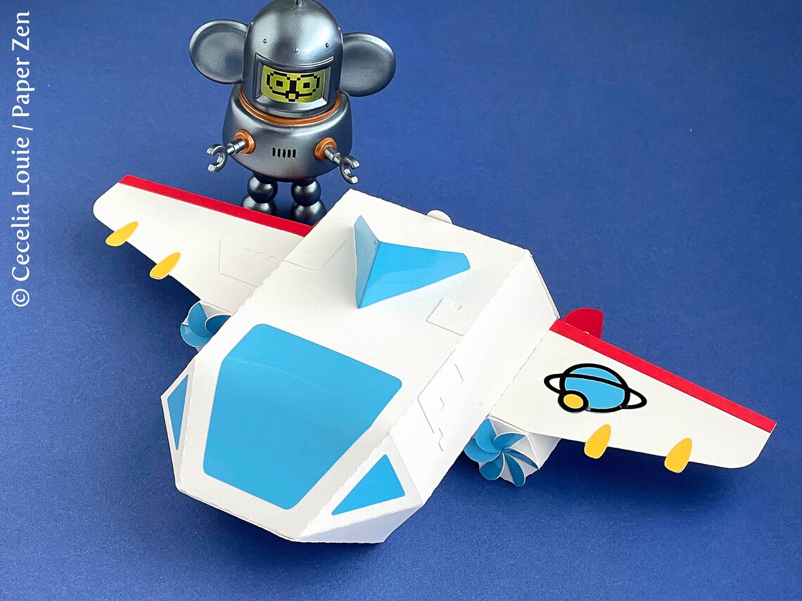 Space Ship Gift Box - 3D SVG - Party Favor Box Template - Cricut Design ...