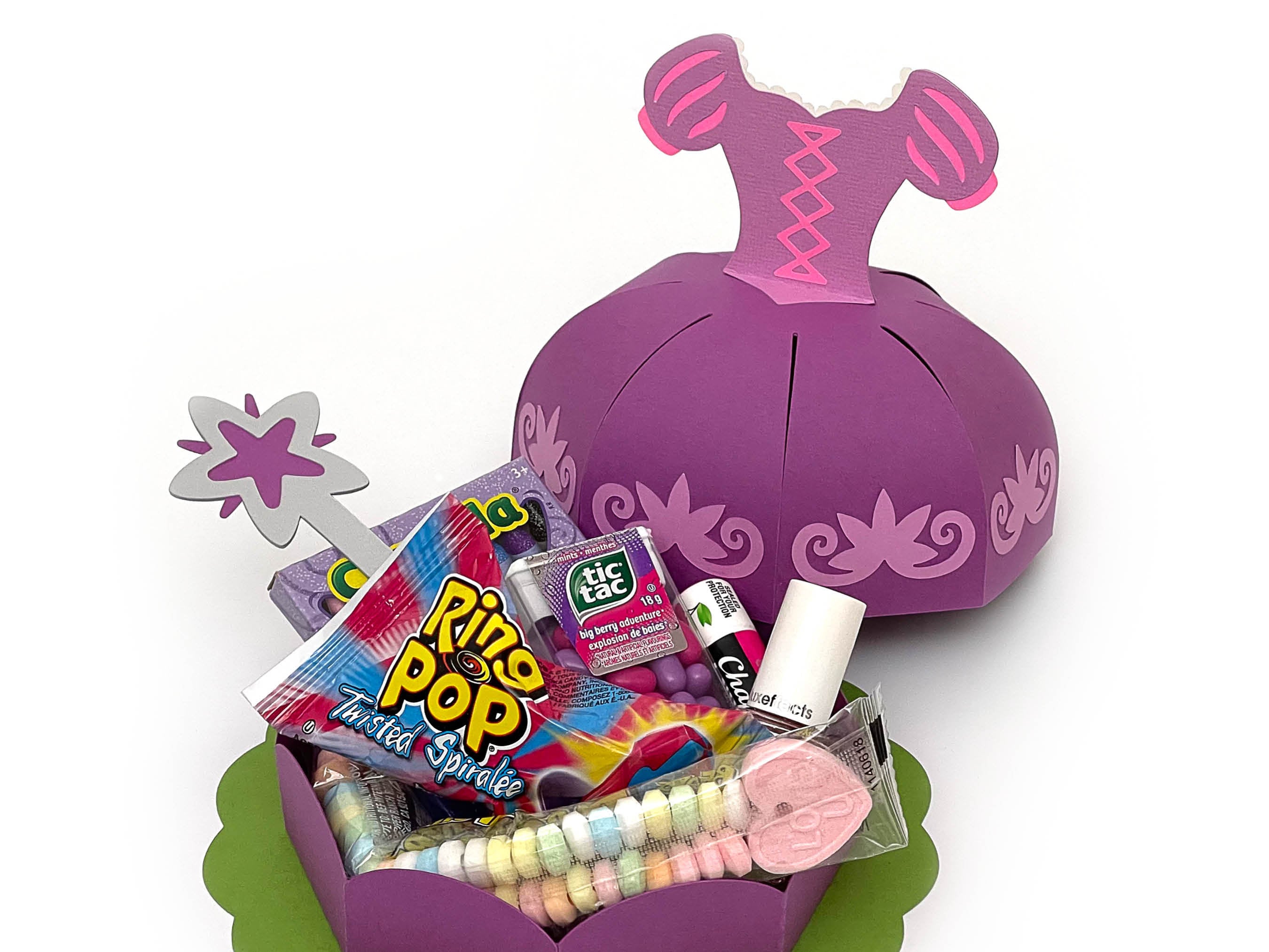 Princess Dress (2010) Party Favour Gift Box Bag SVG for Girls Birthday ...