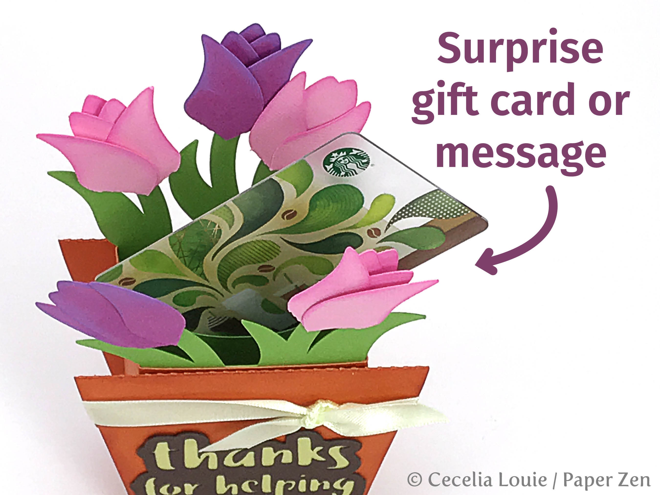 Flower Card SVG for Teacher Appreciation Mother's Day or - Etsy Australia