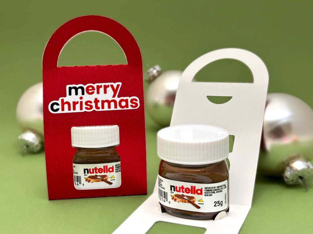 Nutella Box With Handle for Christmas Party Favour Gift Bag - 3D SVG ...