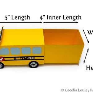 School Bus Gift Card Holder Box for Teacher Appreciation, Back-to ...