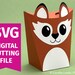 Fox Gift Box SVG Gift Card Holder Party Favor or Advent - Etsy