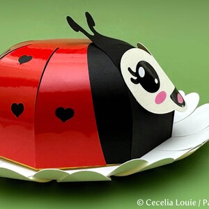 Ladybug Box for Valentine's Day or Girl's Birthday Party Gift Favor ...