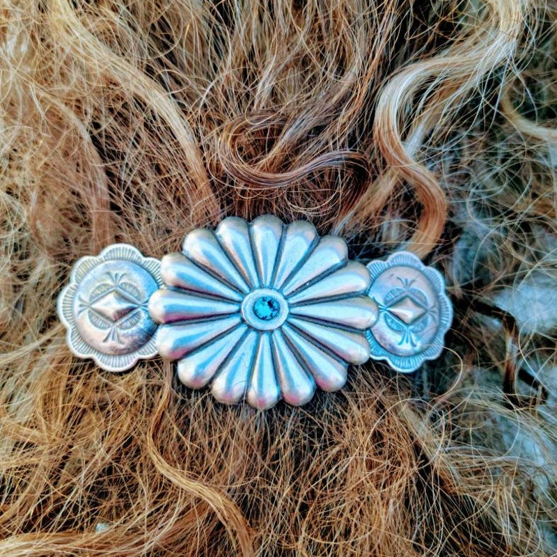 Silver Barrette - Etsy