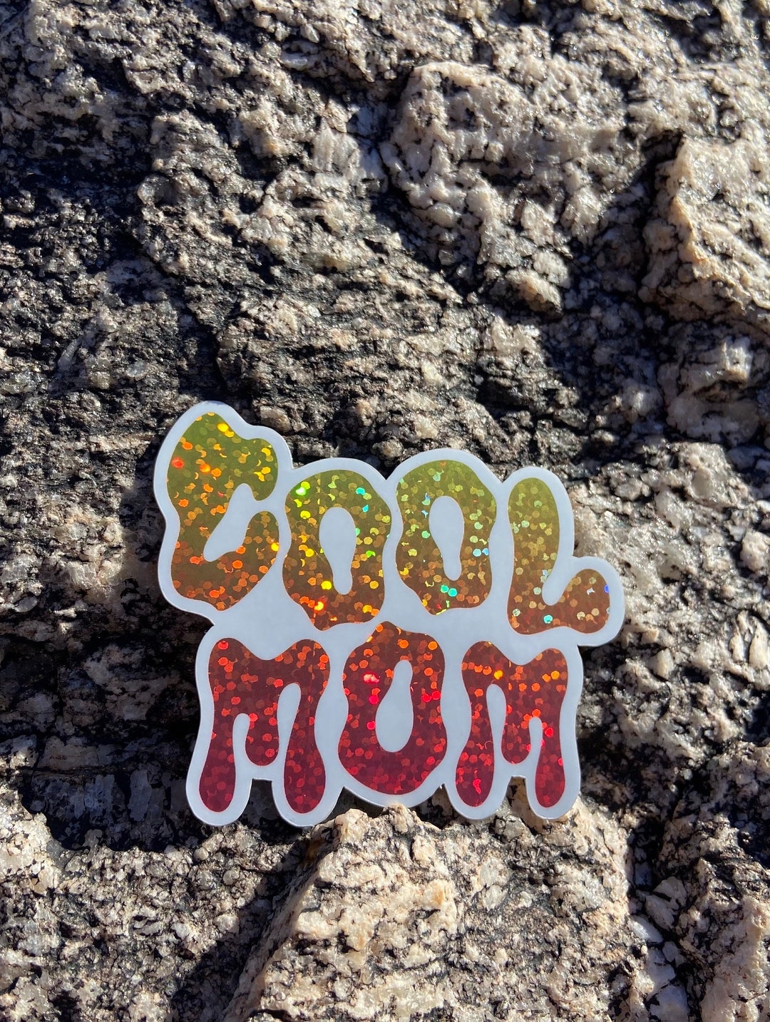 Cool Mom Glitter Sticker - Etsy