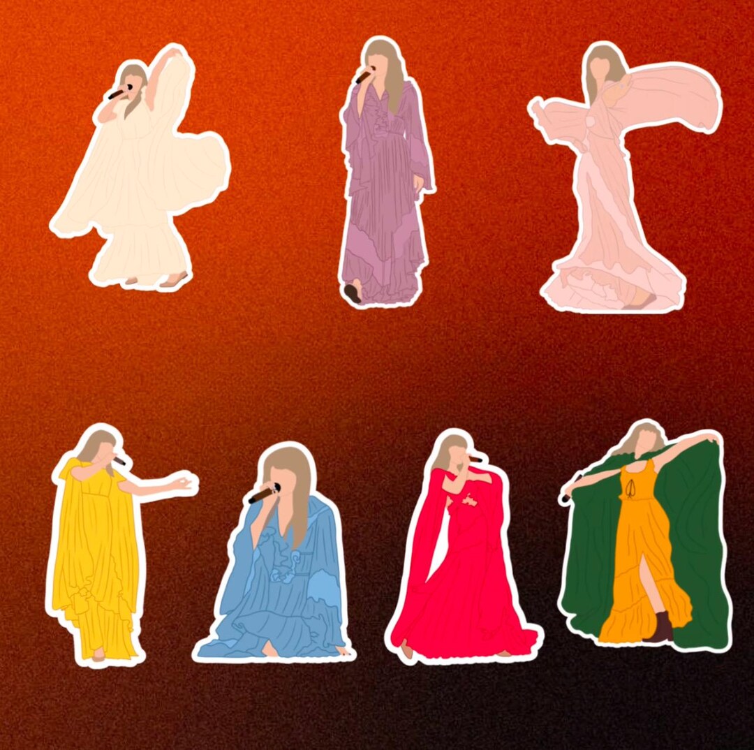 Taylor Swift Folklore/evermore Era From the Eras Tour Stickers - Etsy