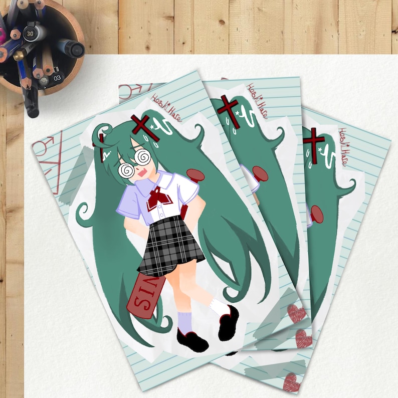 Rotten Girl Miku | Fan-made | Mini Art Print - Etsy