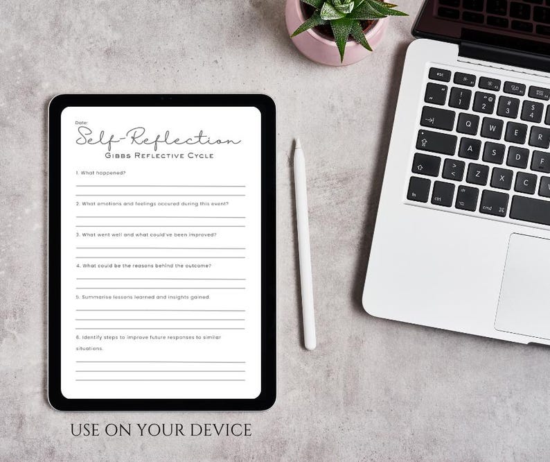 Gibbs Reflective Cycle Worksheet: Self-reflection Tool (PDF ...