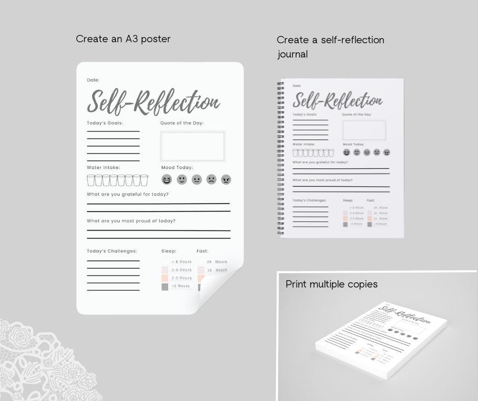 Self-reflection Printable Tool Self Reflection Worksheet Daily ...
