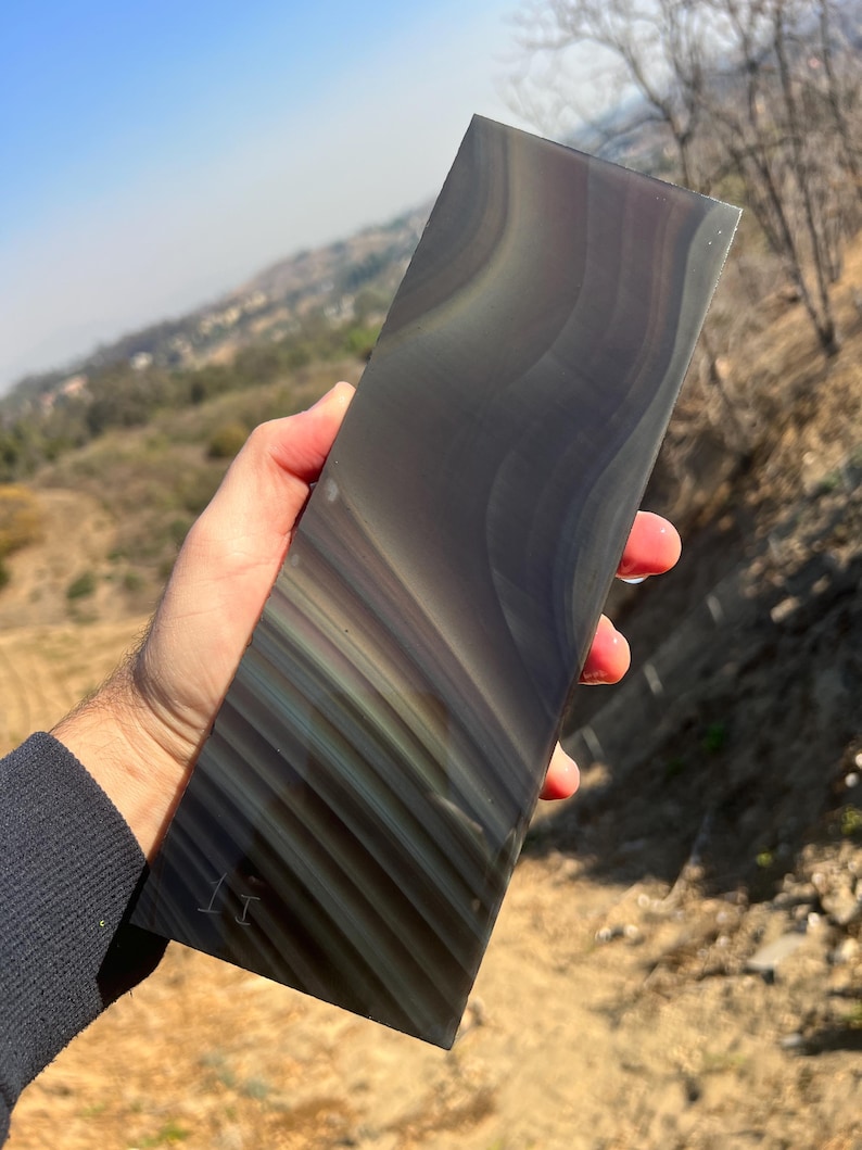 1I Rare Davis Creek Rainbow Obsidian Slab Preform for Lapidary or ...