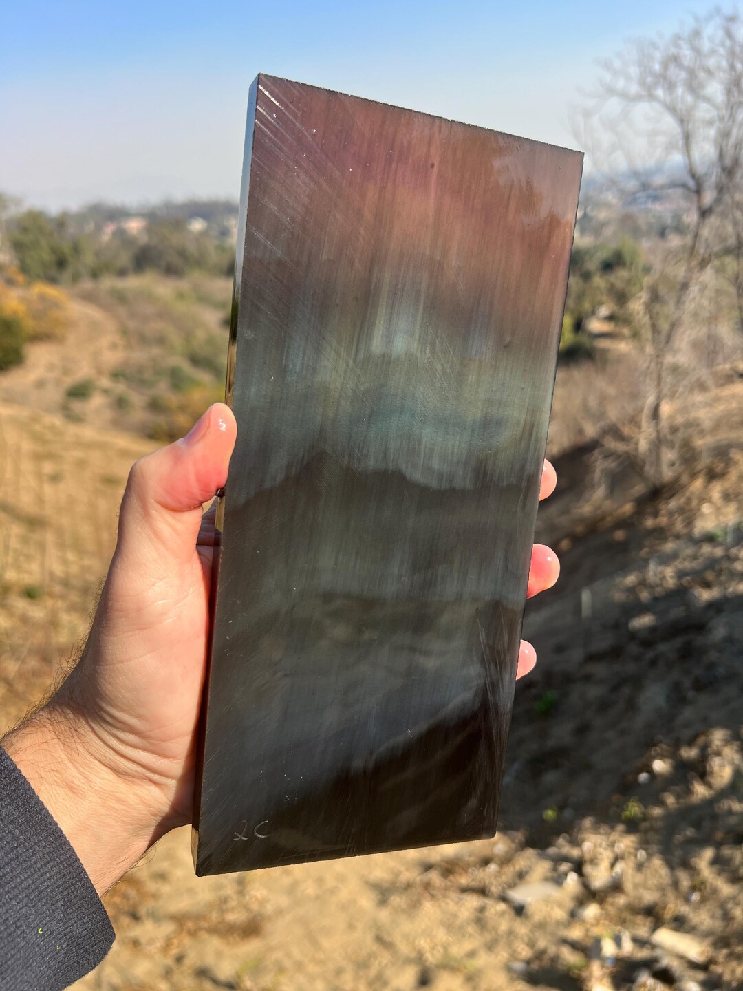 2C Rare Davis Creek Rainbow Obsidian Slab Preform for Lapidary or ...