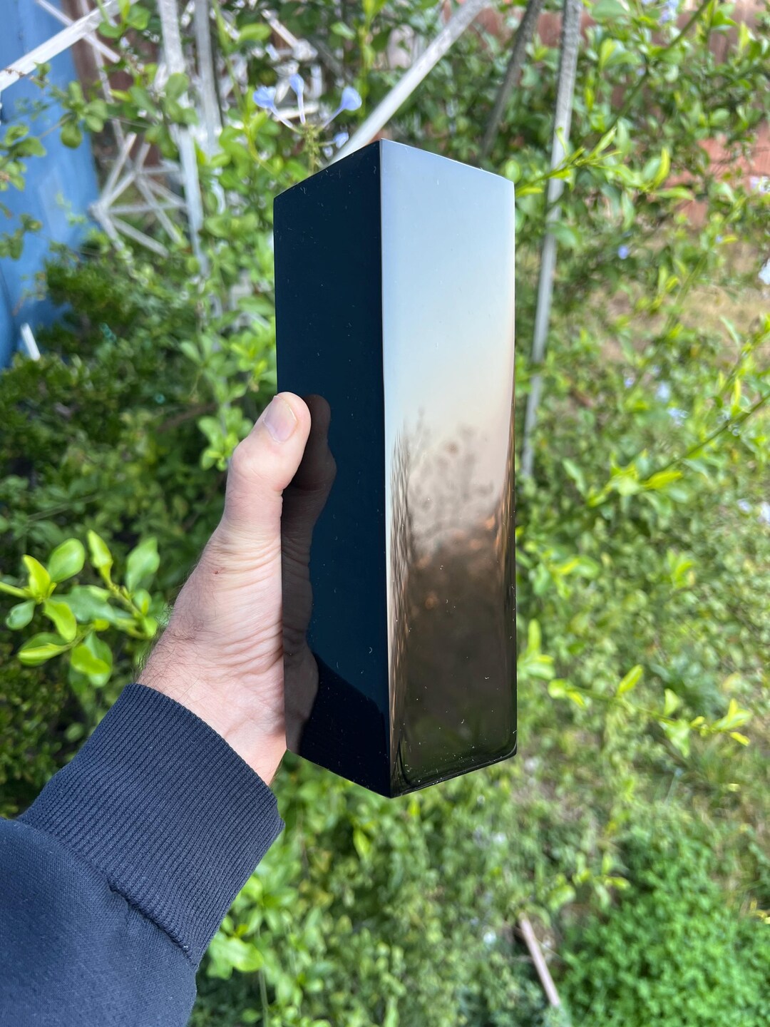 Huge Unique Rectangular Obsidian Scrying Mirror, Volcanic Glass Altar ...