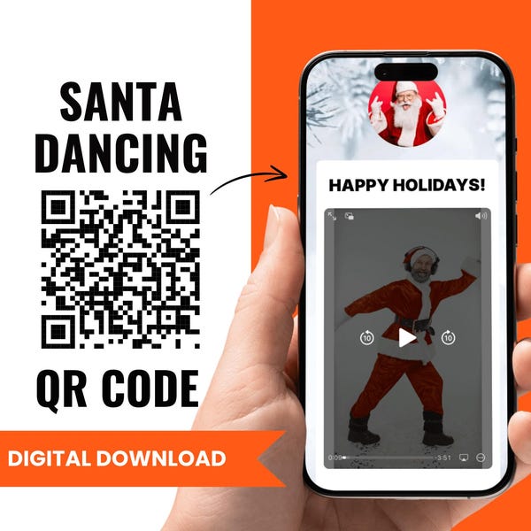 Qr Code Christmas Cards - Etsy