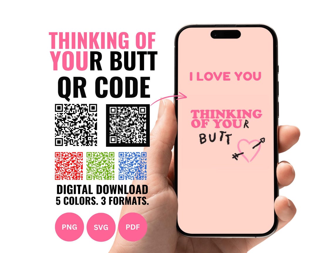 Valentine's Day QR Code Printable Digital Download. I Love You Thinking ...