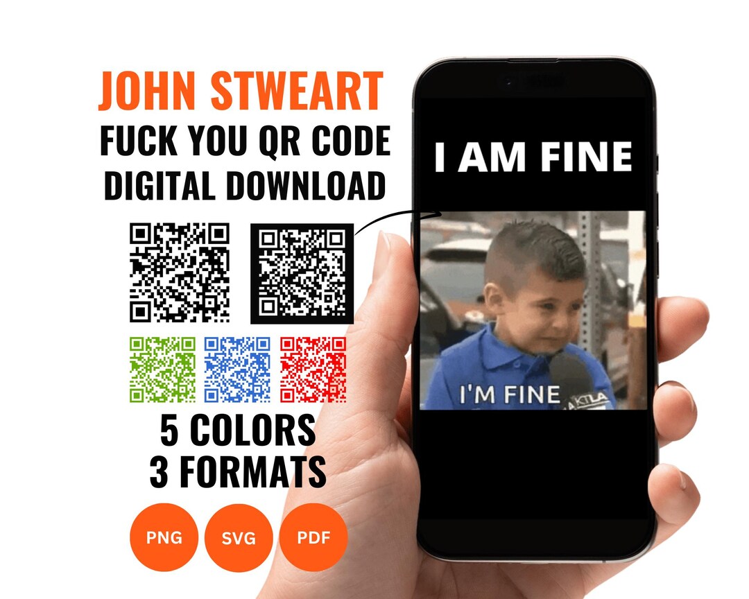 I Am Fine Crying Kid QR Code Message. Funny Prank Troll Video ...