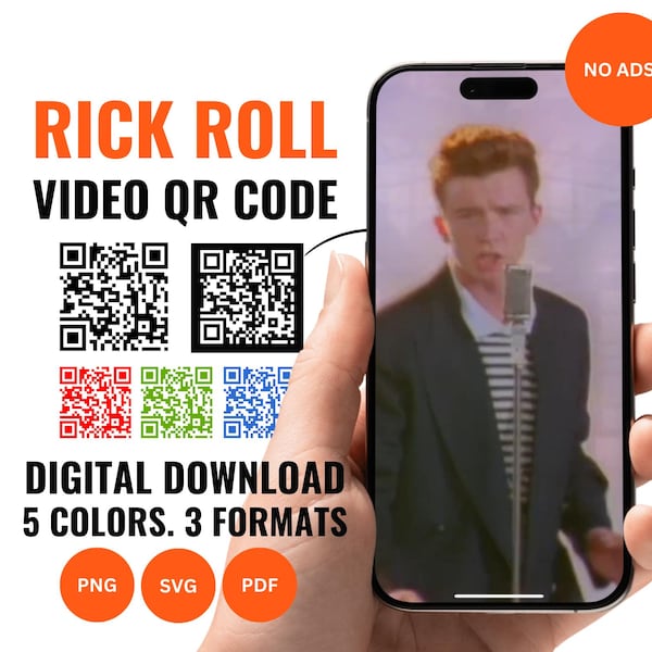 Rick Roll Qr Code - Etsy