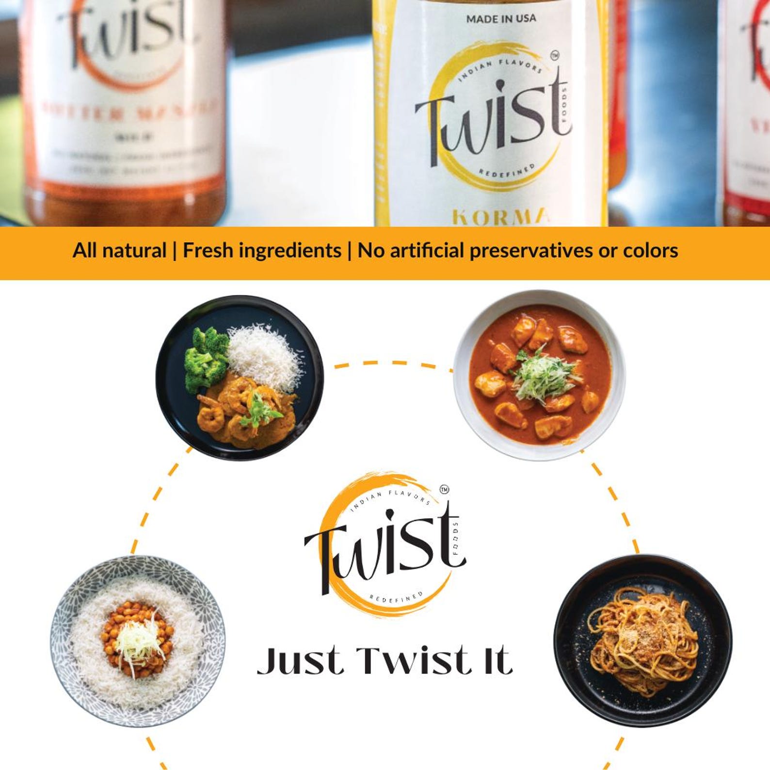 Authentic Indian Twist Foods Spicy Vindaloo Indian Curry Sauce, Bold ...