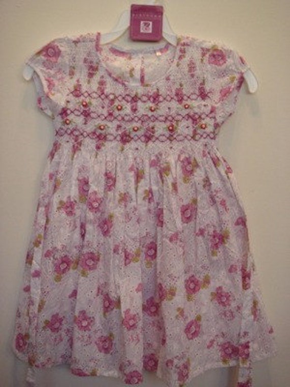 Items similar to Hand-Embroidery Smocking Dress-StyleP62427 SIZE-1 on Etsy