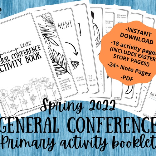 GENERAL CONFERENCE Youth & Adult Activity Packet Instant | Etsy