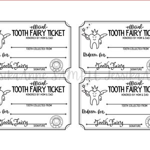 Tooth Fairy Ticket - INSTANT DOWNLOAD - Coupon - Etsy
