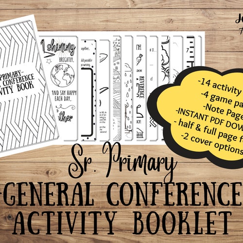 GENERAL CONFERENCE Jr PRIMARY Activity Packet Version 2 - Etsy