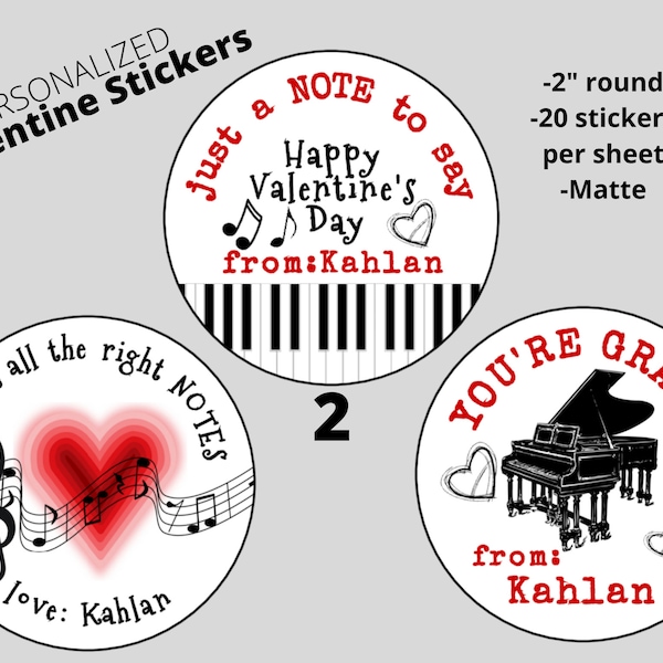 Piano Valentine Cards - Etsy
