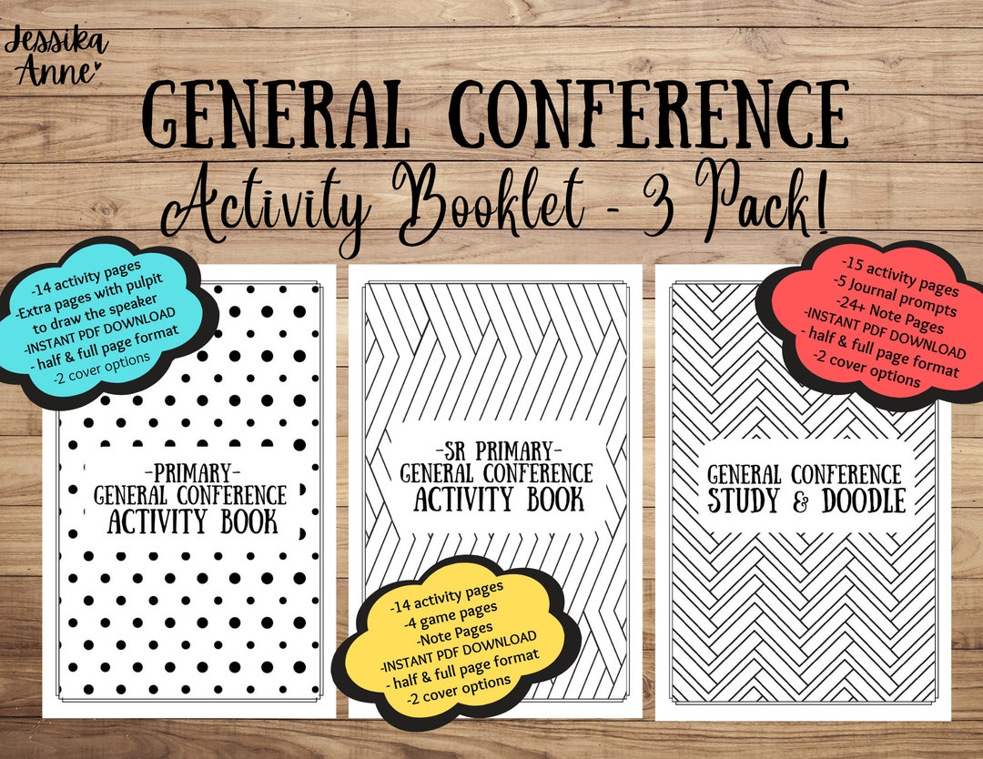 GENERAL CONFERENCE - 3 Pack Activity Packet - Jr Primary - Senior ...