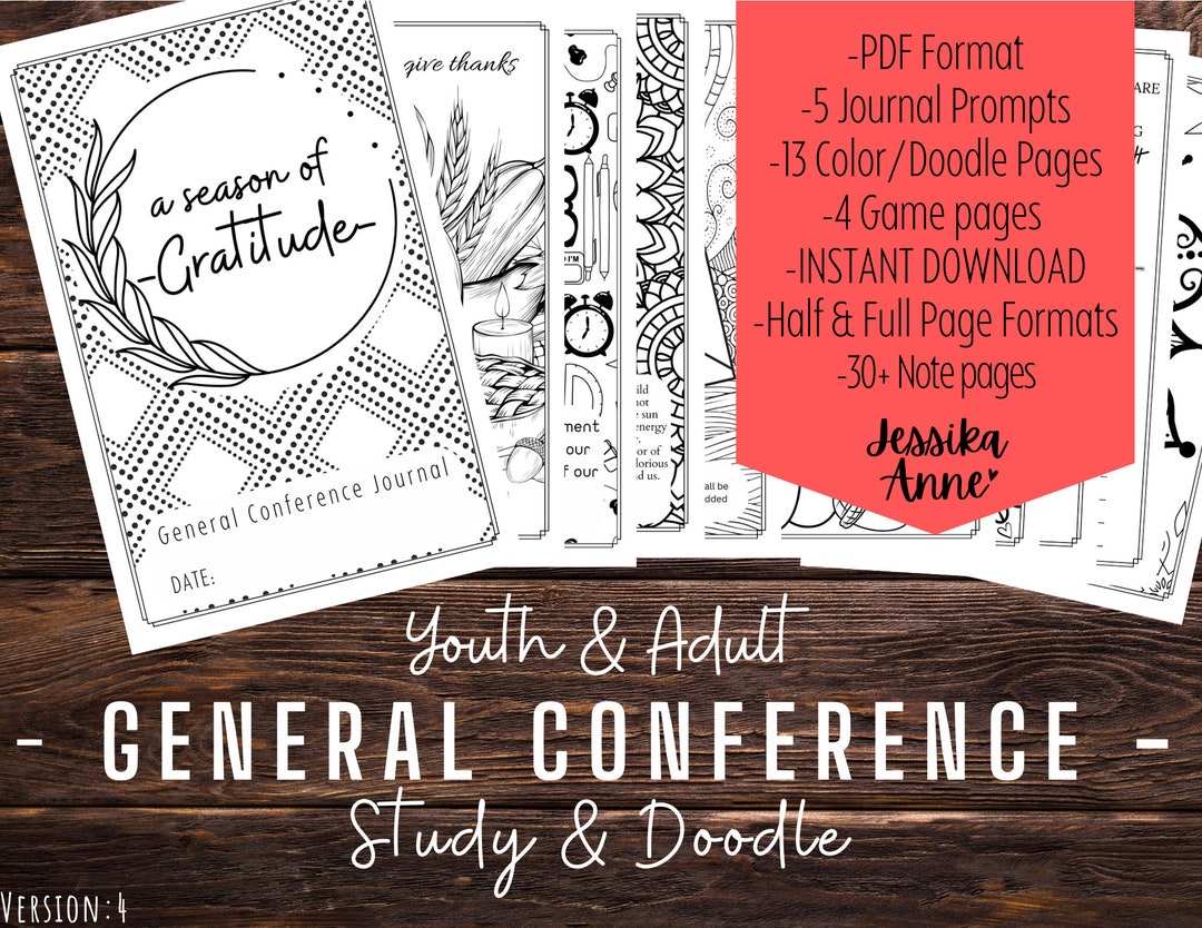 GENERAL CONFERENCE - Adult/youth Activity Packet Version 4 - Instant ...