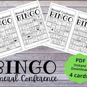 GENERAL CONFERENCE - BINGO - Instant Download - Printable - Etsy