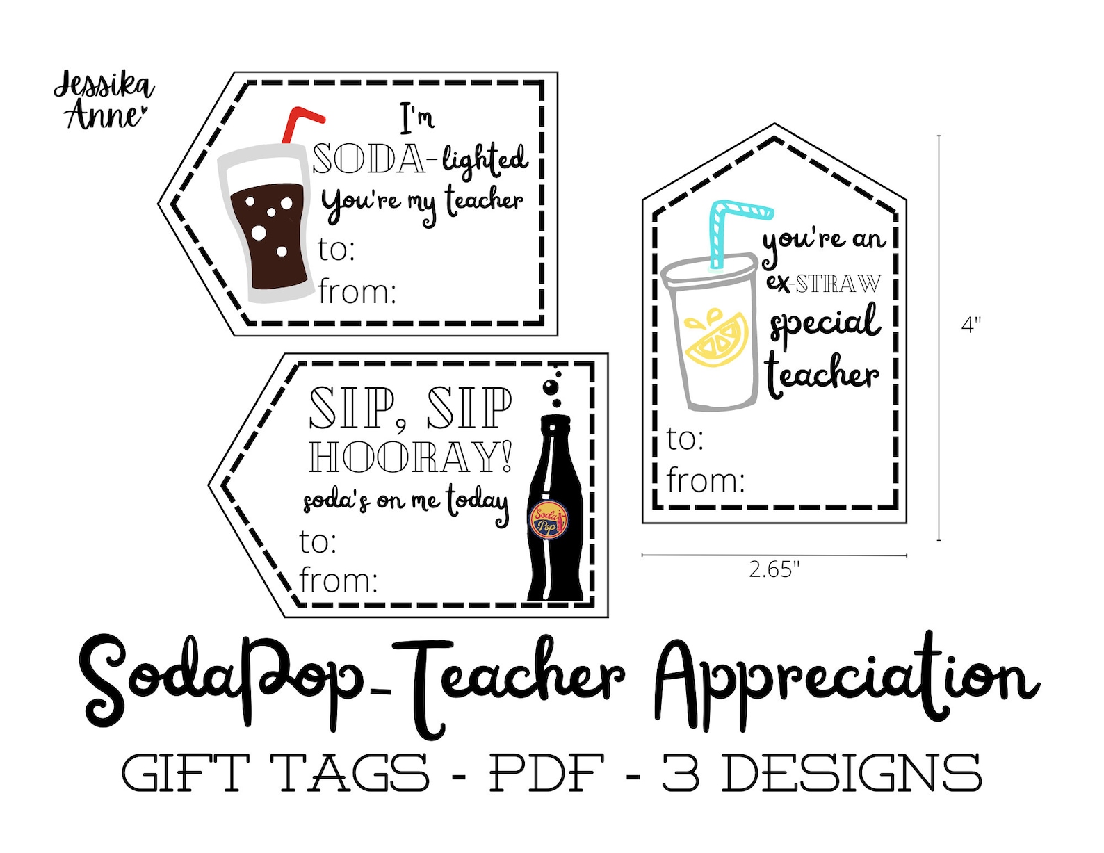 Soda Pop Teacher Appreciation Gift Tags (PDF) - Etsy