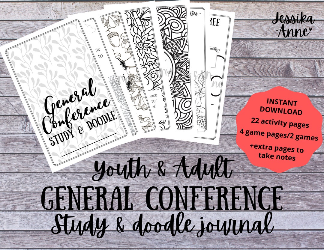 GENERAL CONFERENCE - Youth & Adult Activity Packet - Instant Download ...