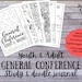 GENERAL CONFERENCE Youth & Adult Activity Packet Instant | Etsy