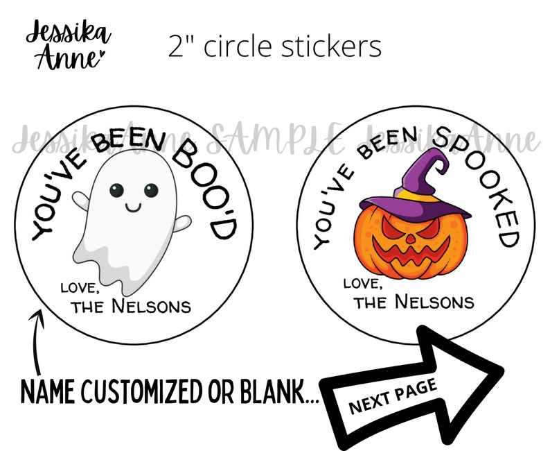 You've Been Booed Stickers: Personalized Halloween Labels (sheet of 20 ...