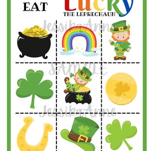 St Patricks Day DON'T Eat Lucky Game - INSTANT DOWNLOAD - St. Patrick's ...
