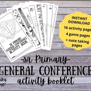 GENERAL CONFERENCE Jr PRIMARY Activity Packet Instant - Etsy