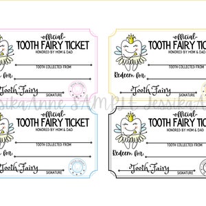 Tooth Fairy Ticket - INSTANT DOWNLOAD - Coupon - Etsy