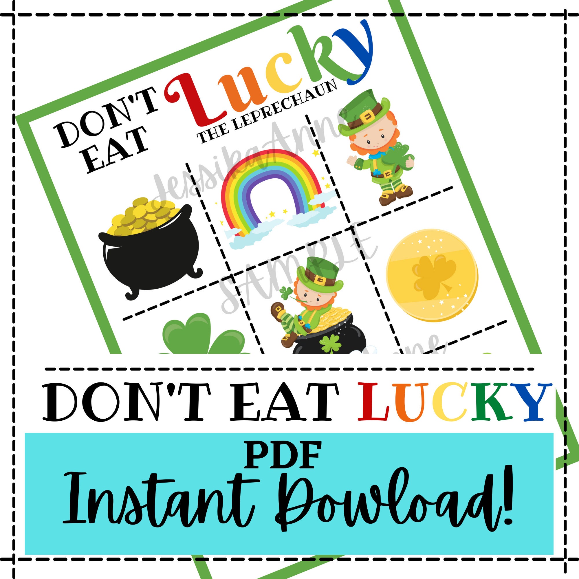 St Patricks Day DON'T Eat Lucky Game INSTANT DOWNLOAD St. Patrick's Day ...