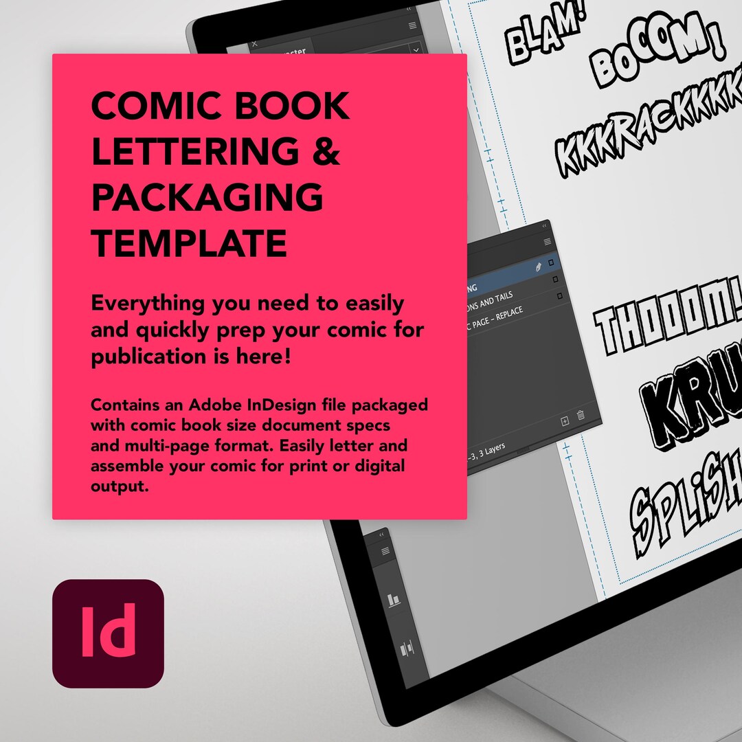 Comic Book Lettering & Packaging Template – Indesign Format - Etsy