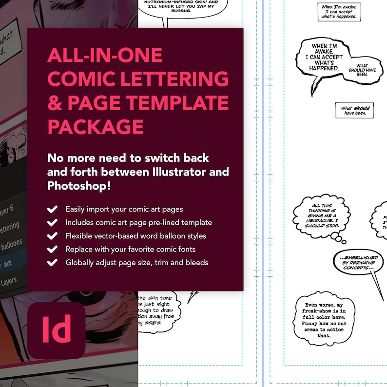 Comic Book Lettering & Packaging Template – Indesign Format - Etsy