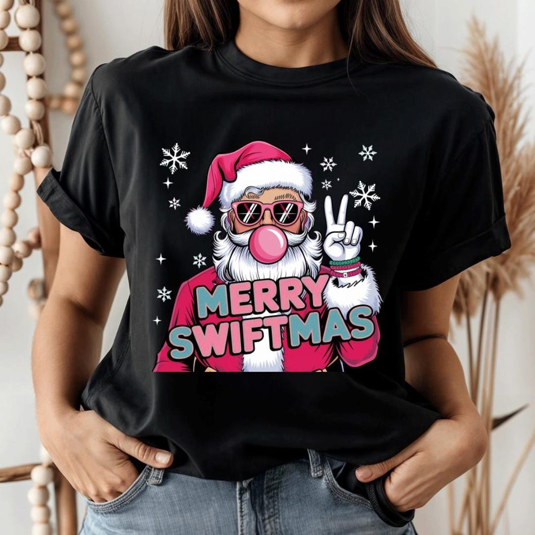 Merry Swiftmas PNG Santa Taylor-inspired Clipart Sublimation Perfect ...