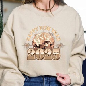 Golden Disco Ball happy New Year 2025 PNG Design Perfect for Wall Art ...