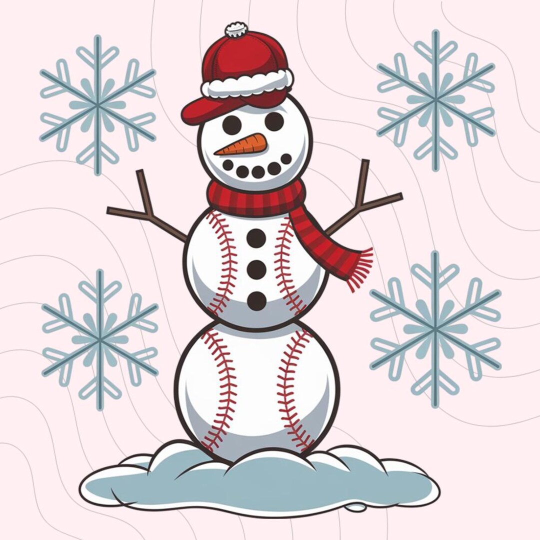 Baseball Snowman PNG Clipart Festive Winter Sports Design Perfect for ...