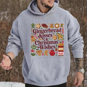 Gingerbread Kisses & Christmas Wishes PNG Festive Clipart Holiday ...