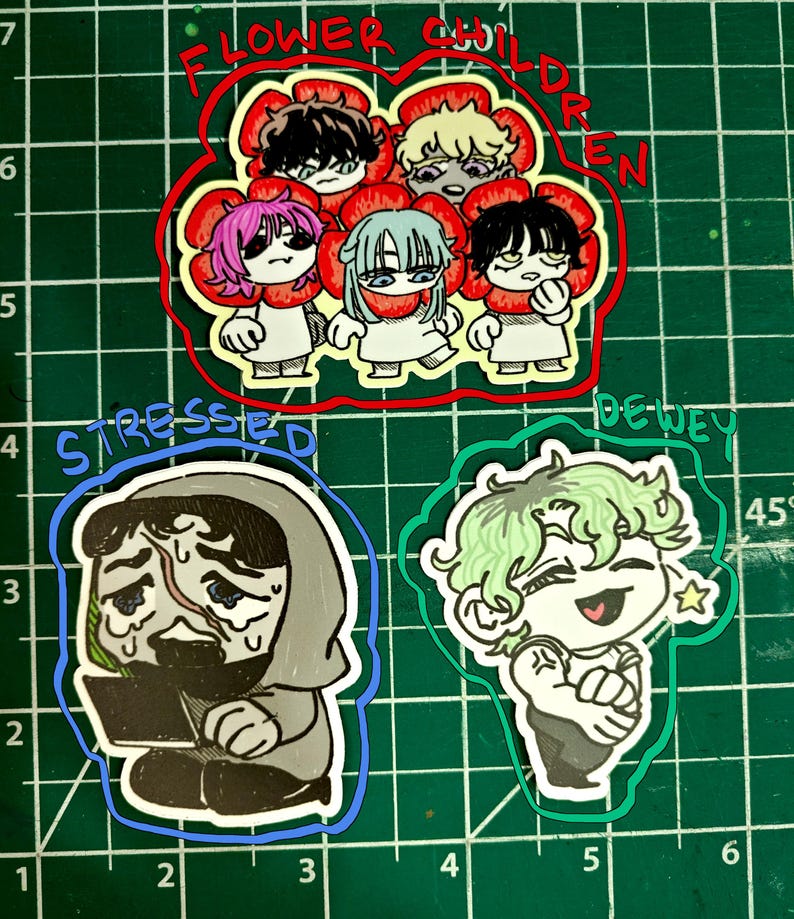 Alien Stage Stickers - Isaac. Dewey and the Children - Etsy UK