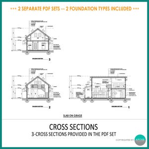 21'x32' House Plans - Cabin Plan Blueprint, Small House Floor Plan (PDF ...